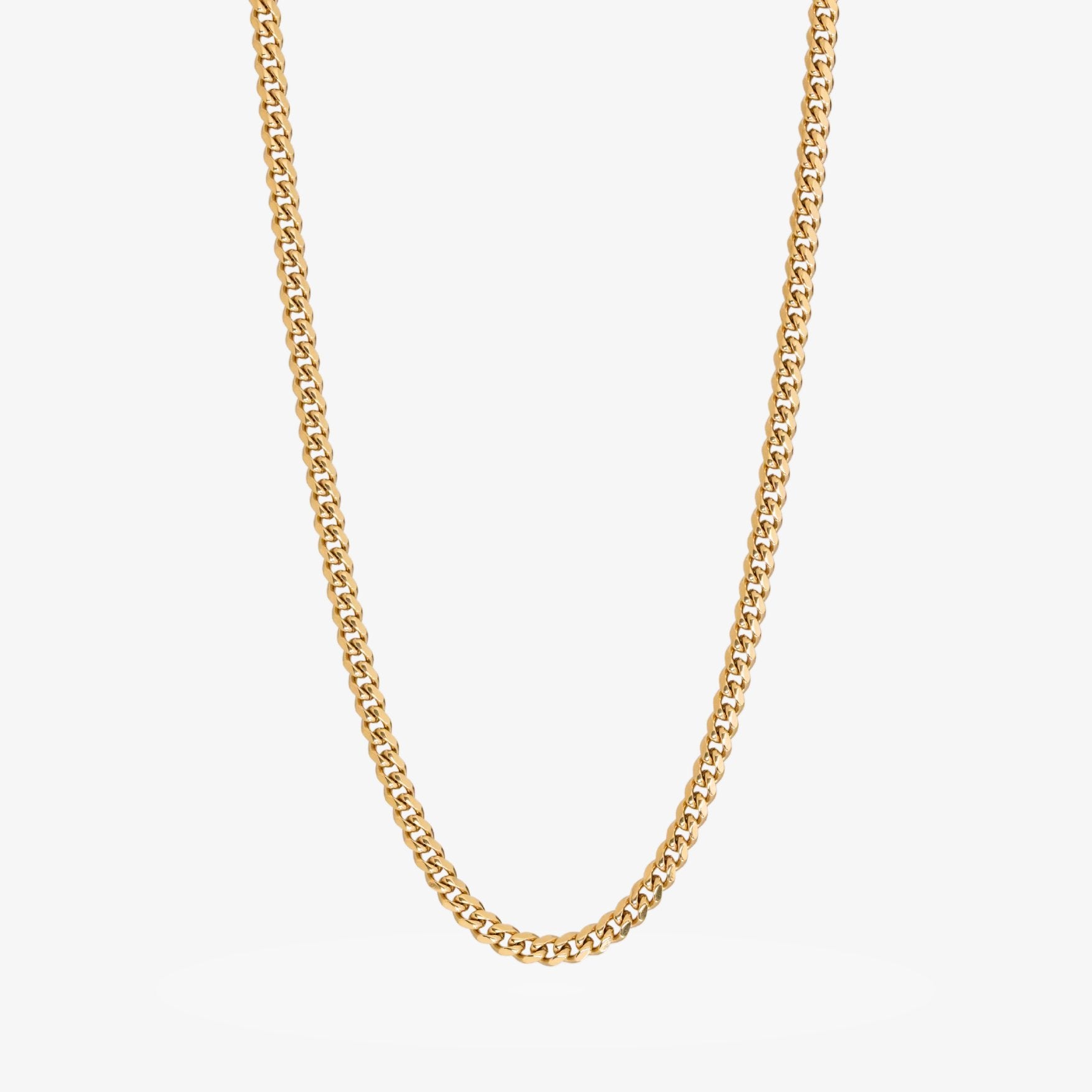 4mm Cuban Link Chain - Gold or Silver - CRNCY Jewelry
